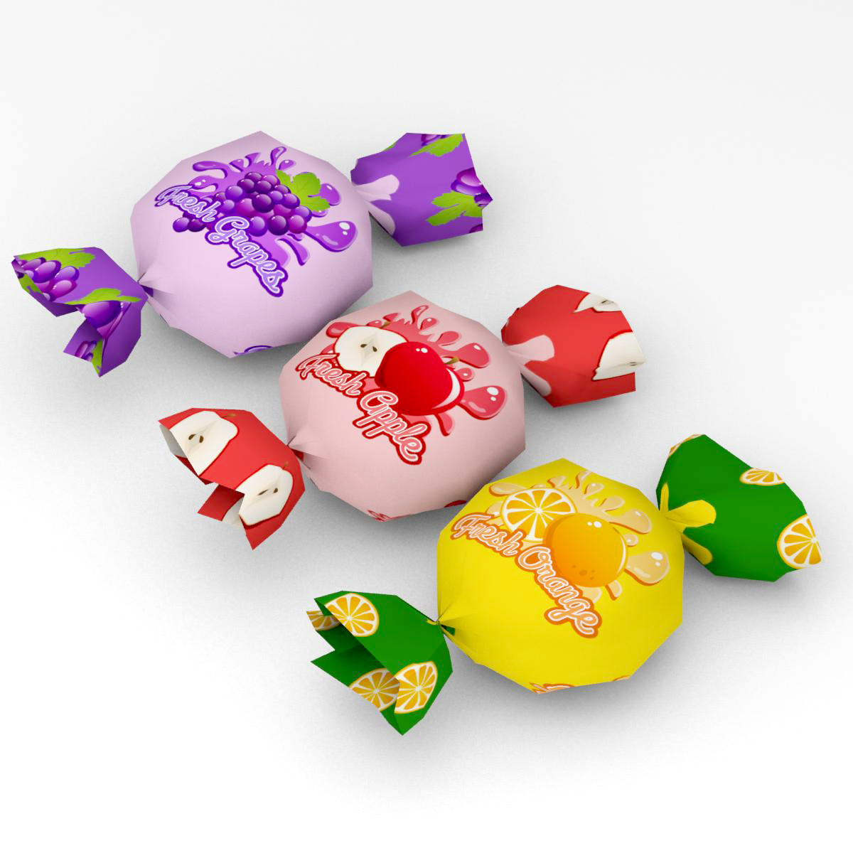 candy toffee 3d model