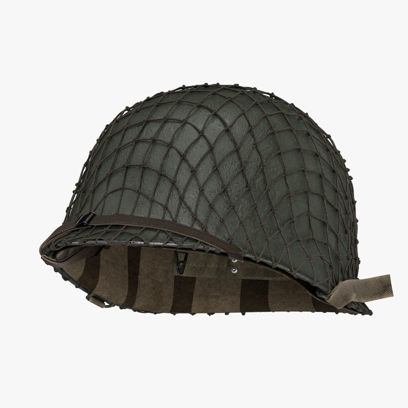 3d model wwii m1 helmet