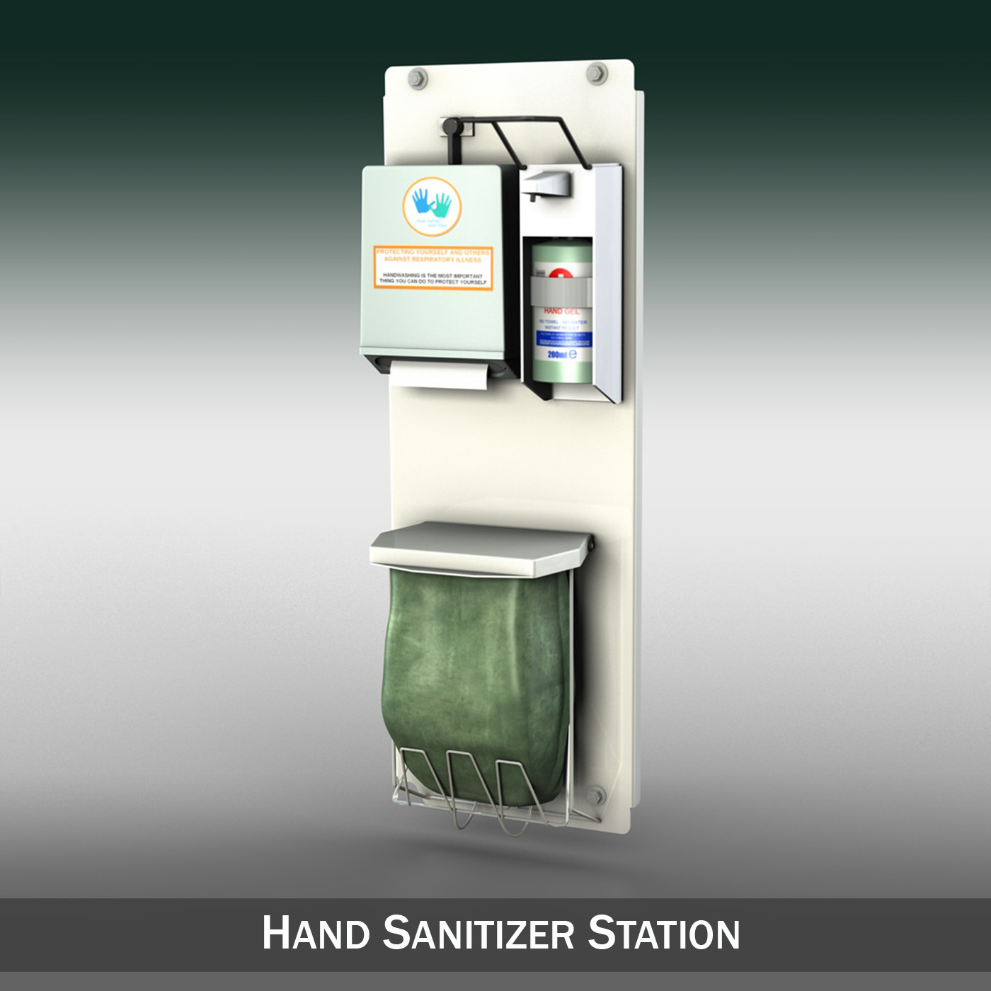 3d hand dispenser model