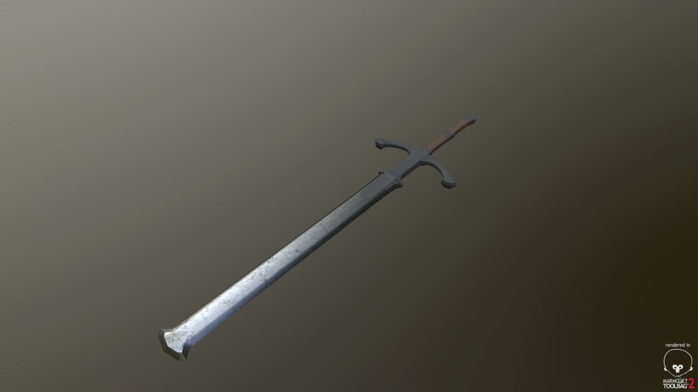 modelo 3d Espada ancha de fan (Game Ready) - TurboSquid 1041394