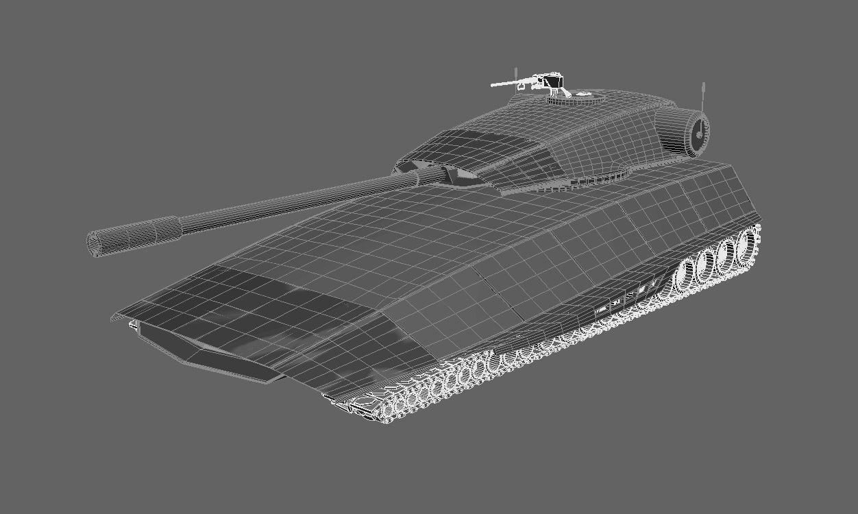 futuristic tank 3d model