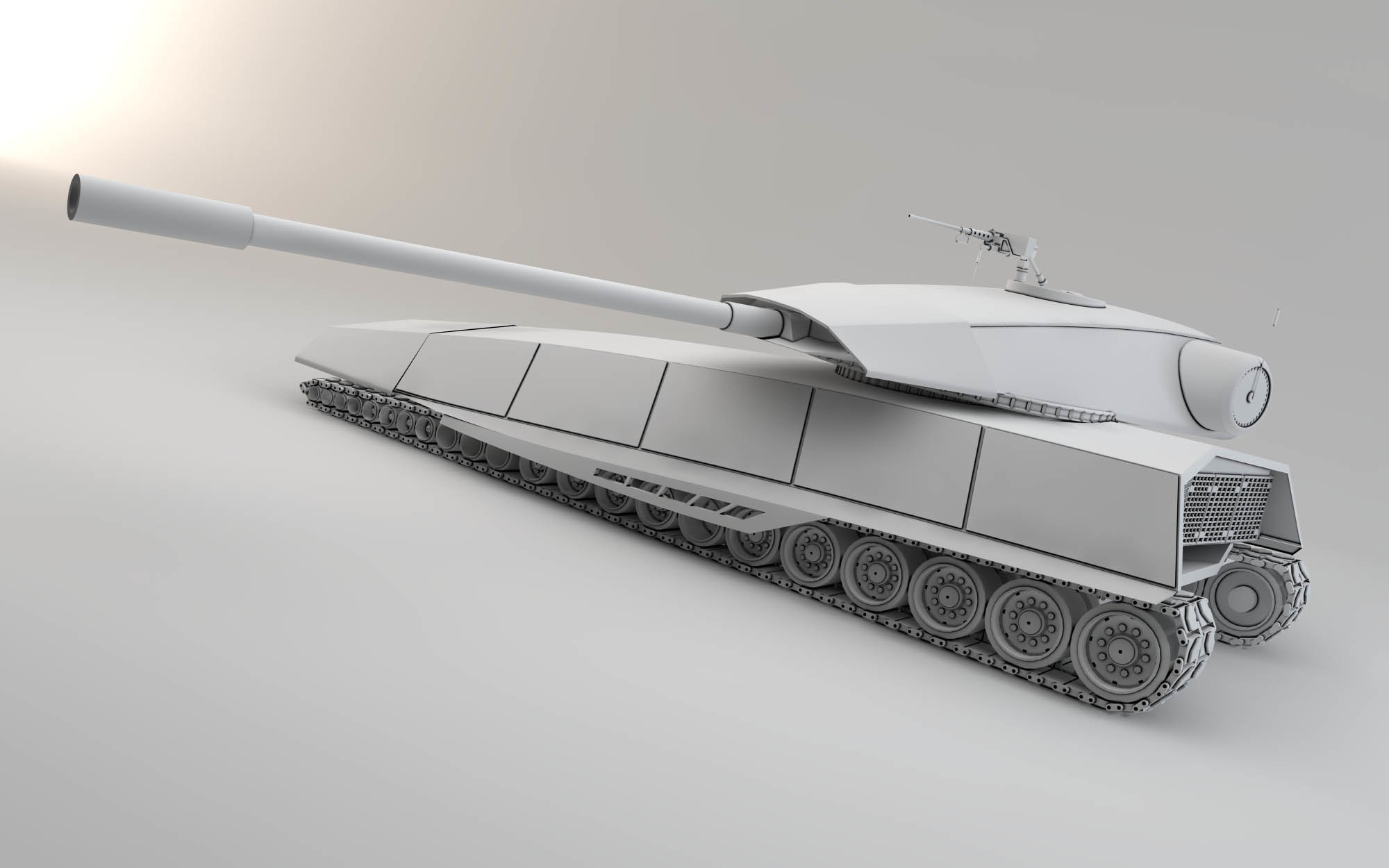 futuristic tank 3d model