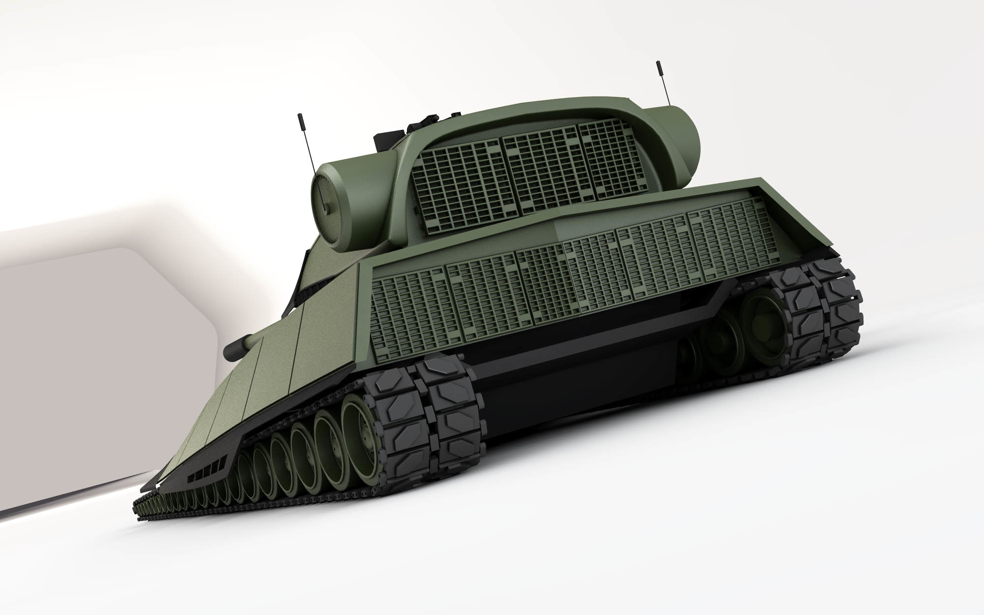 futuristic tank 3d model