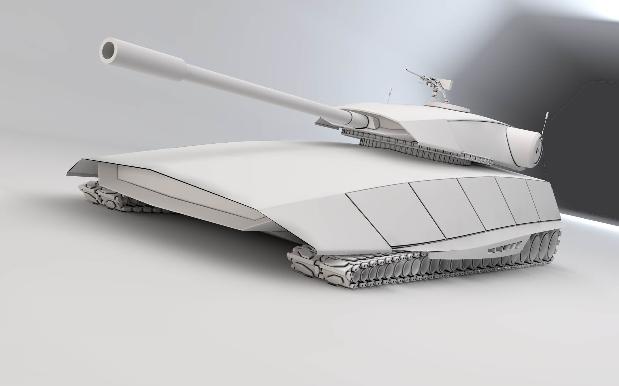 futuristic tank 3d model