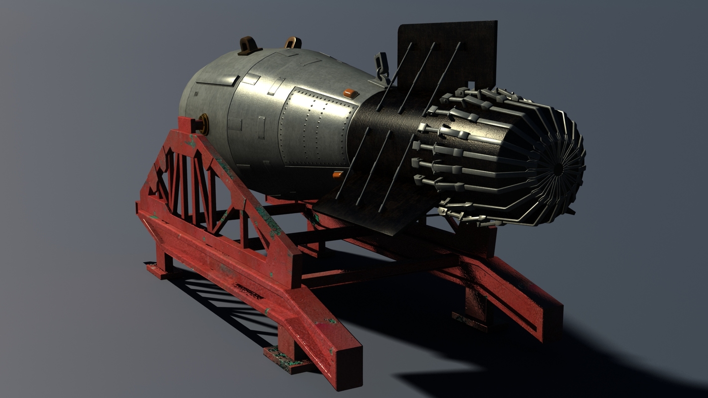 nuclear bomb tsar bomba 3d obj