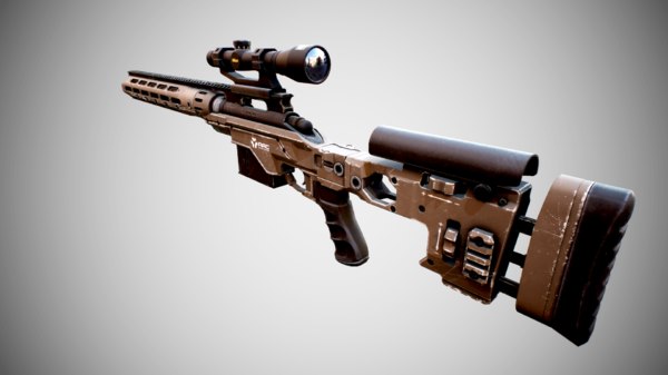 rifle remington 700 racs 3d model