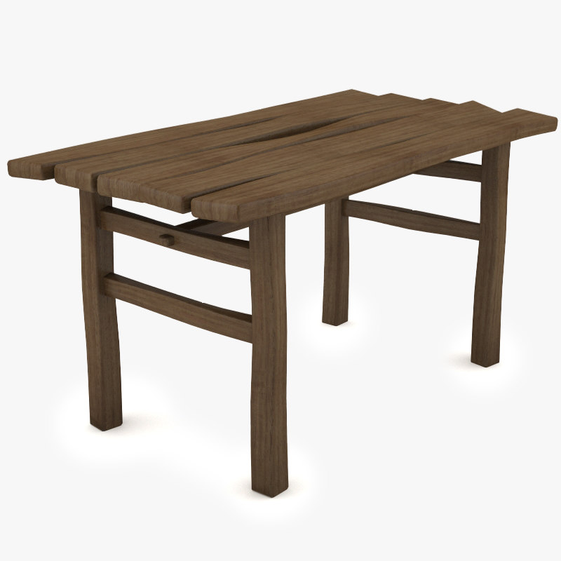 table rustic 3d model