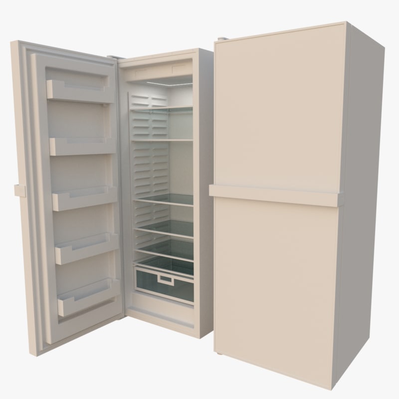 fridge interior blender 3d model