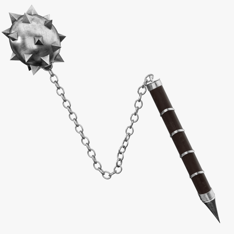 3d medieval flail model
