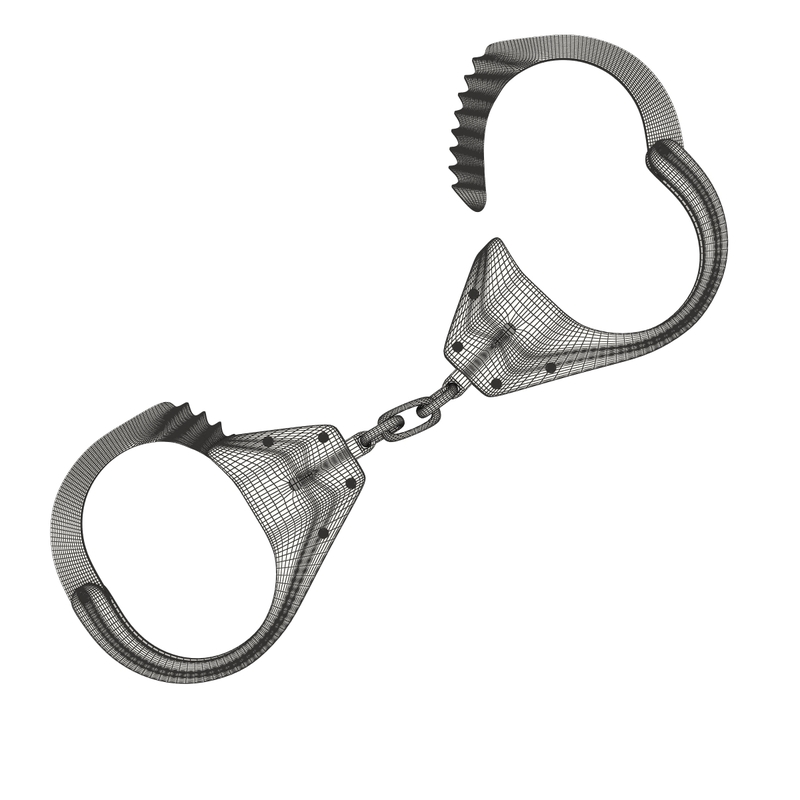 3d handcuff cuff model