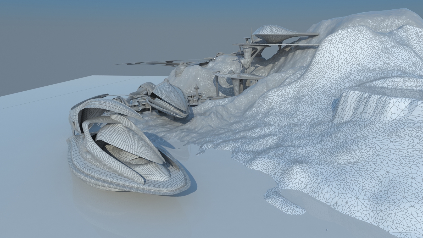 3d model futuristic space