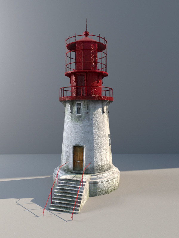 Farol 3D low-poly com LODs e texturas PBR Modelo 3D - TurboSquid 1041966