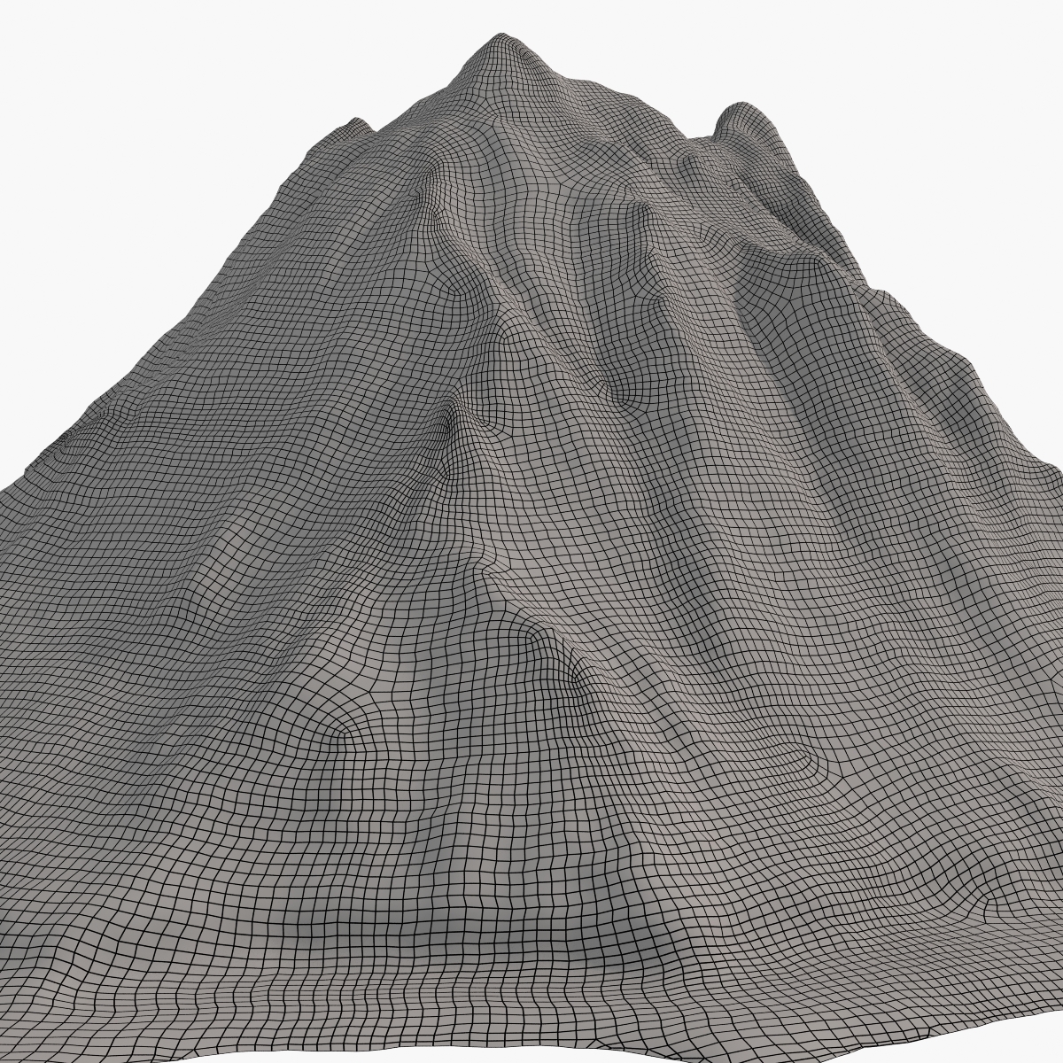 3d volcanoes mountains model