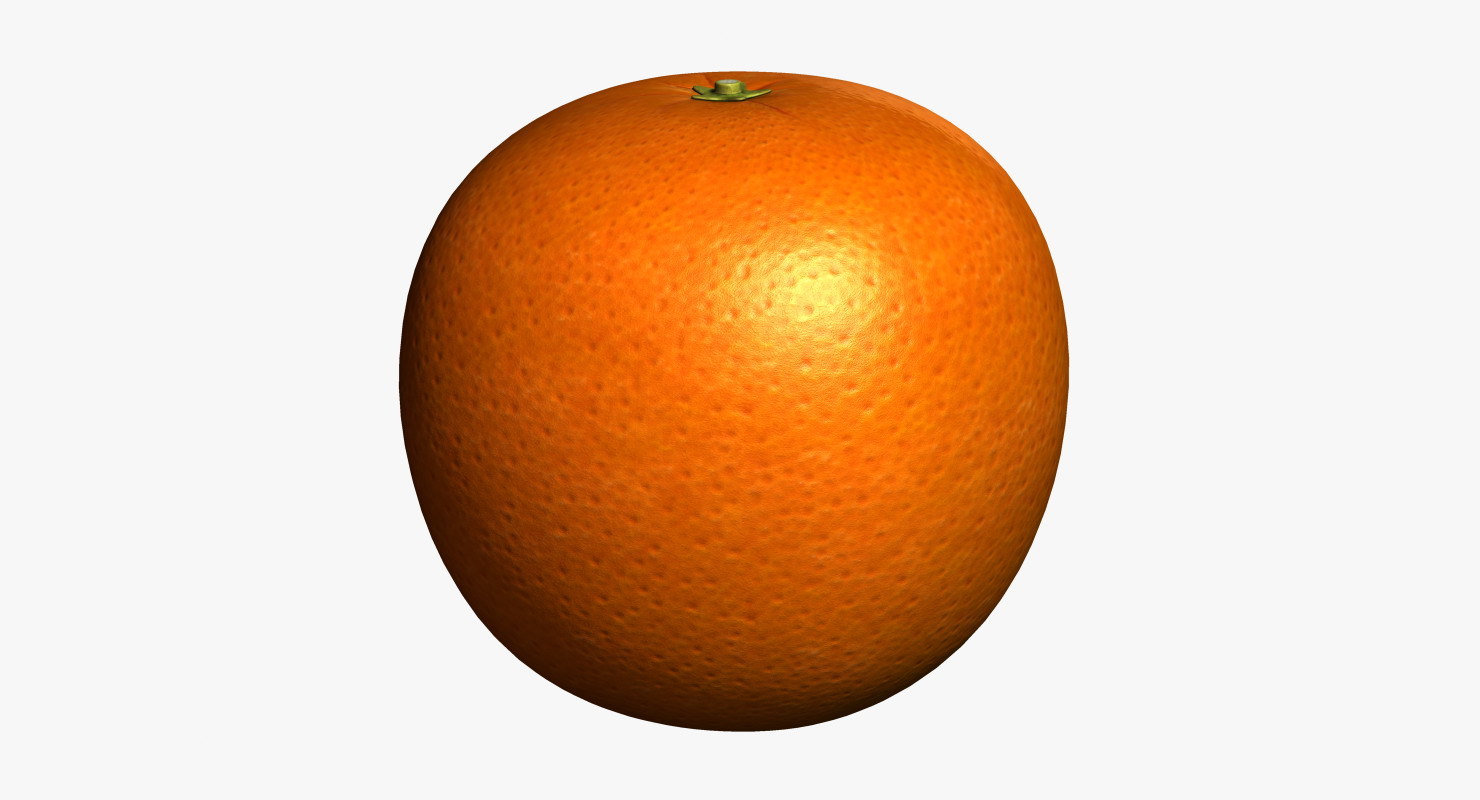 orange fruit 3d model
