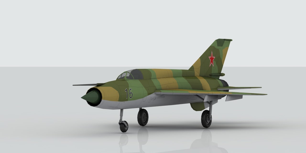 mig 21 skin 3 3d model