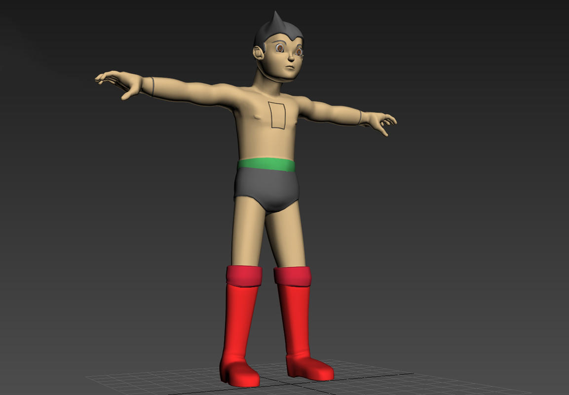 astro boy 3d obj