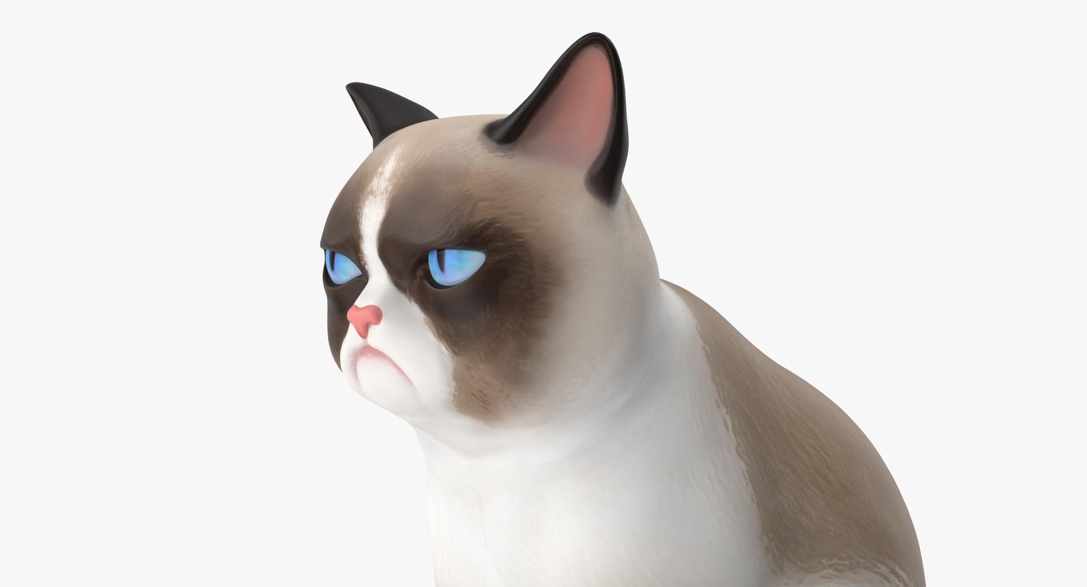 grumpy cat 3d model