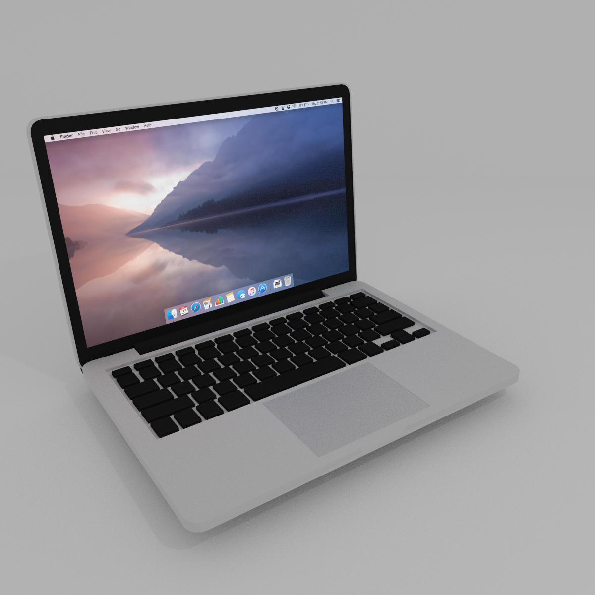 basic laptop 3d model