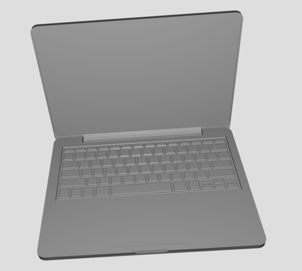 basic laptop 3d model