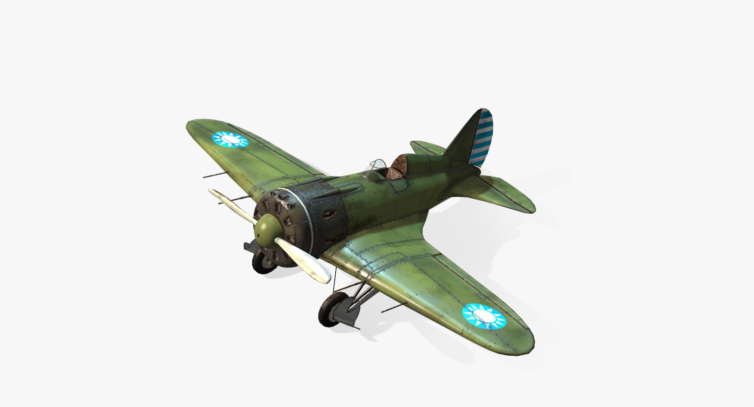 aircraft polikarpov i-16 real-time 3d model