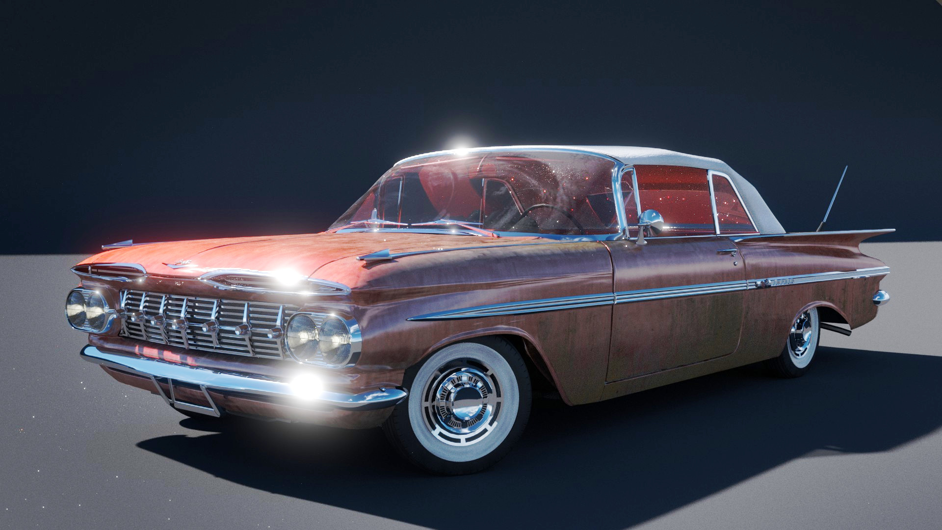 chevrolet impala 1959 3d model