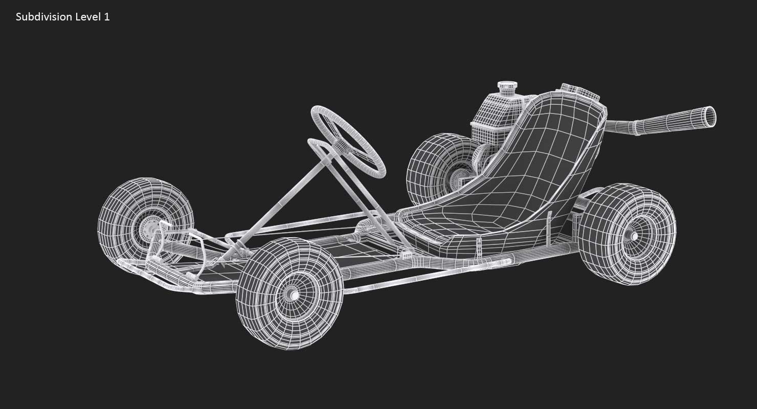 racing go-kart 3d model