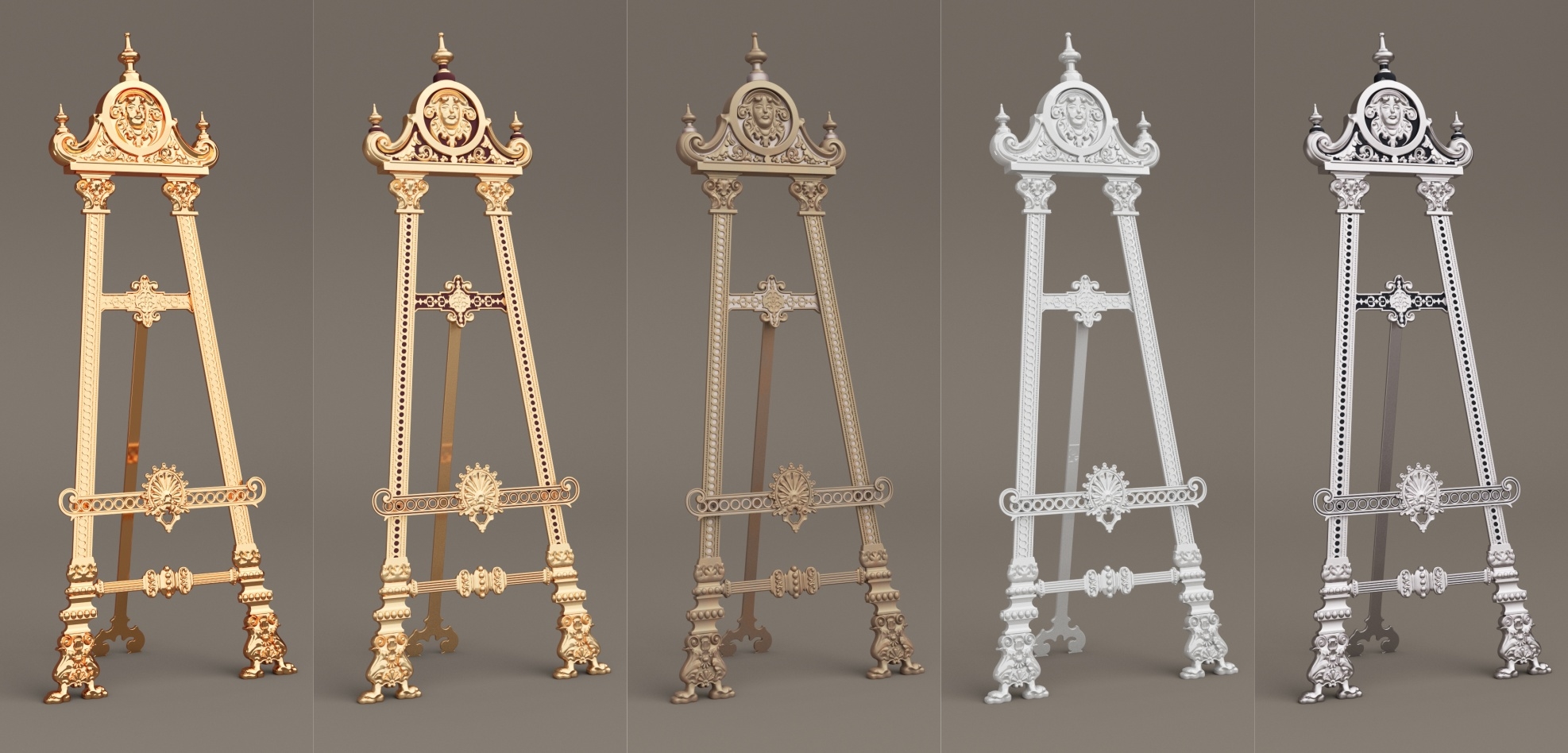 3d easel modelled