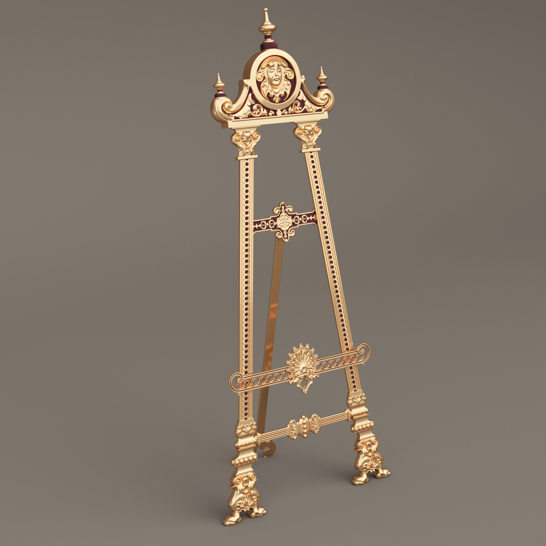 3d easel modelled