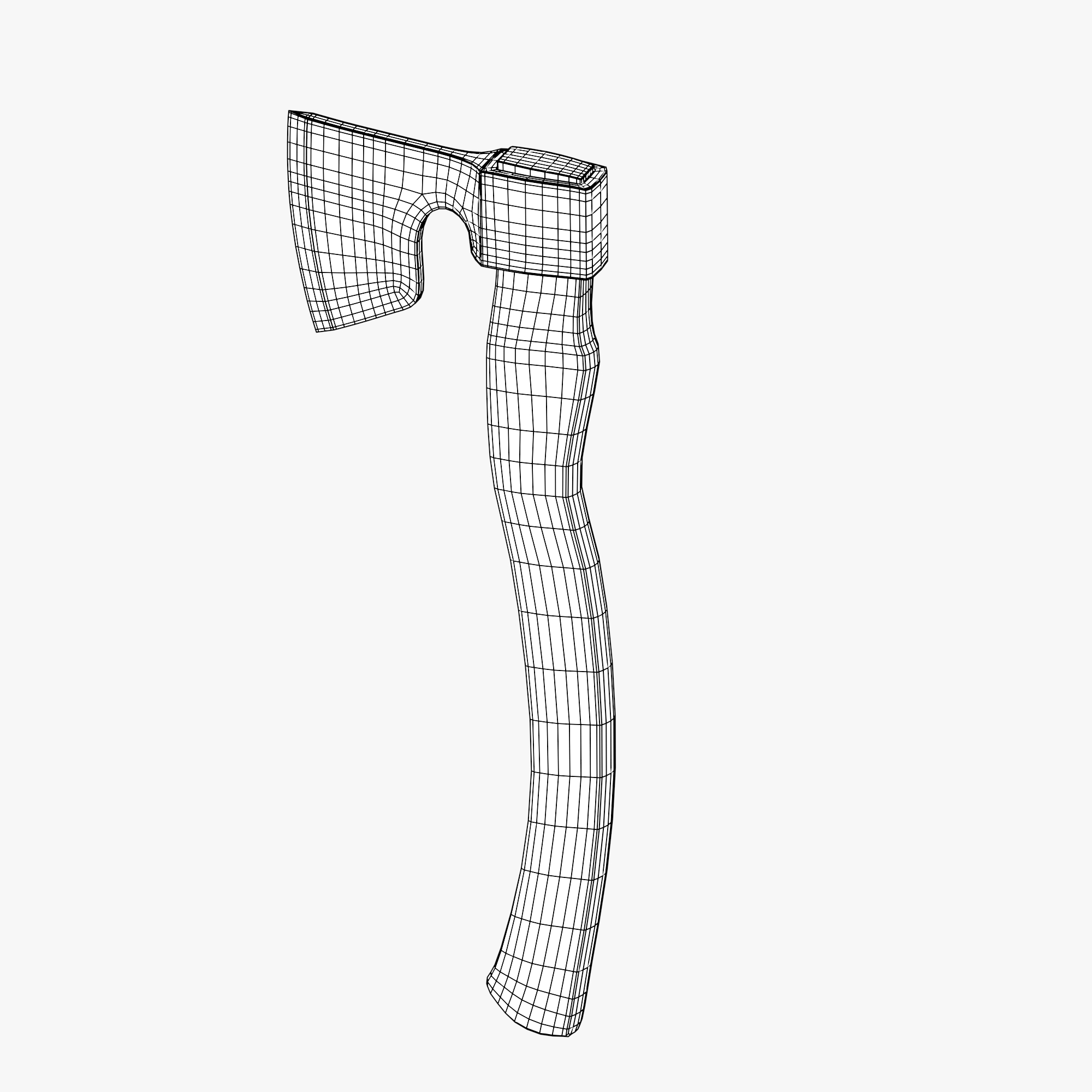 battle axe 3d obj