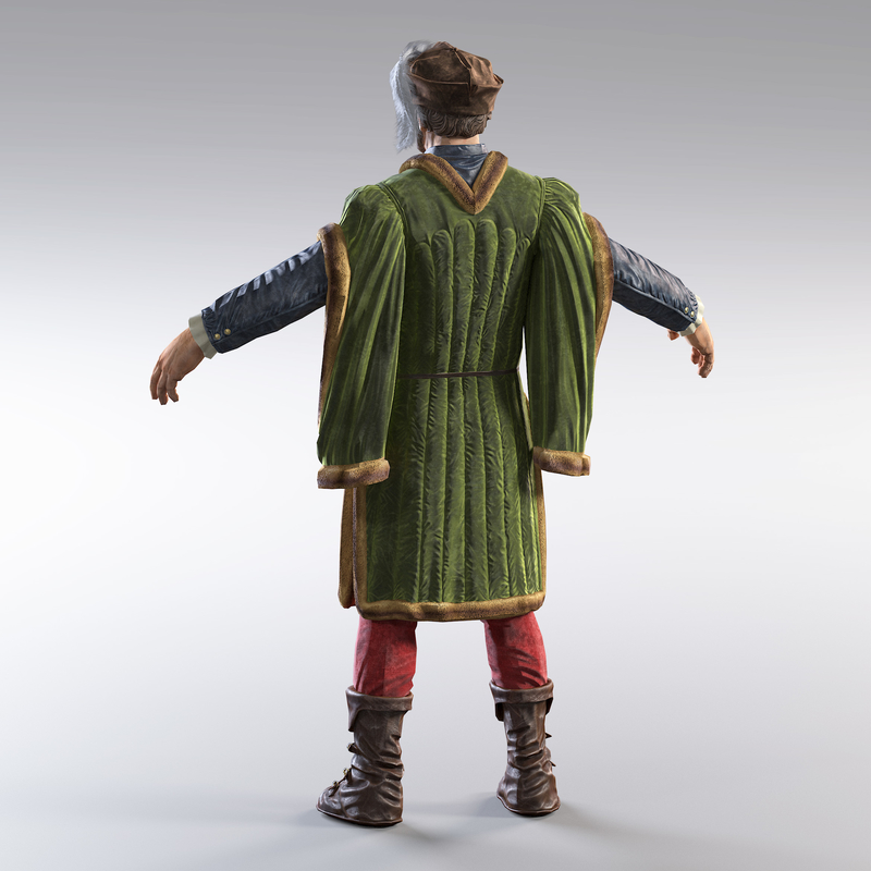 medieval merchant version 3d max