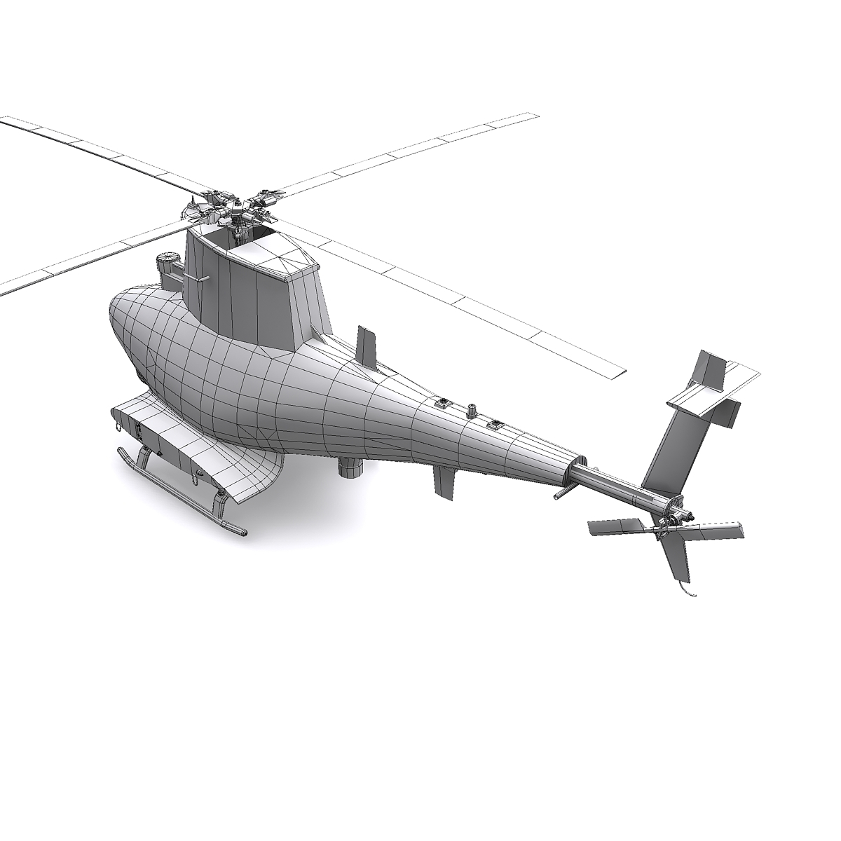3d mq-8 scout helicopter mq-8b model
