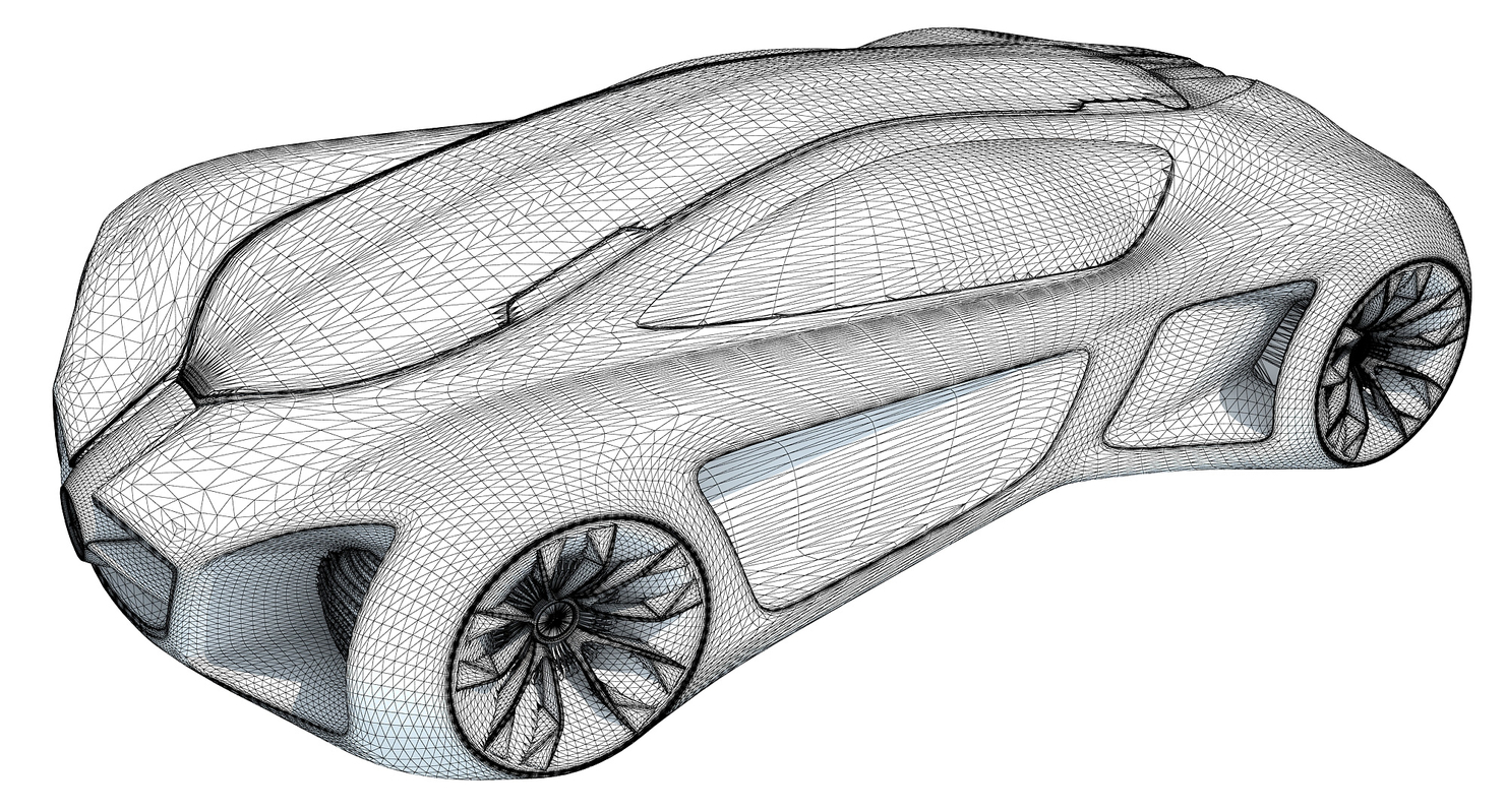 printable concept car printing 3d model