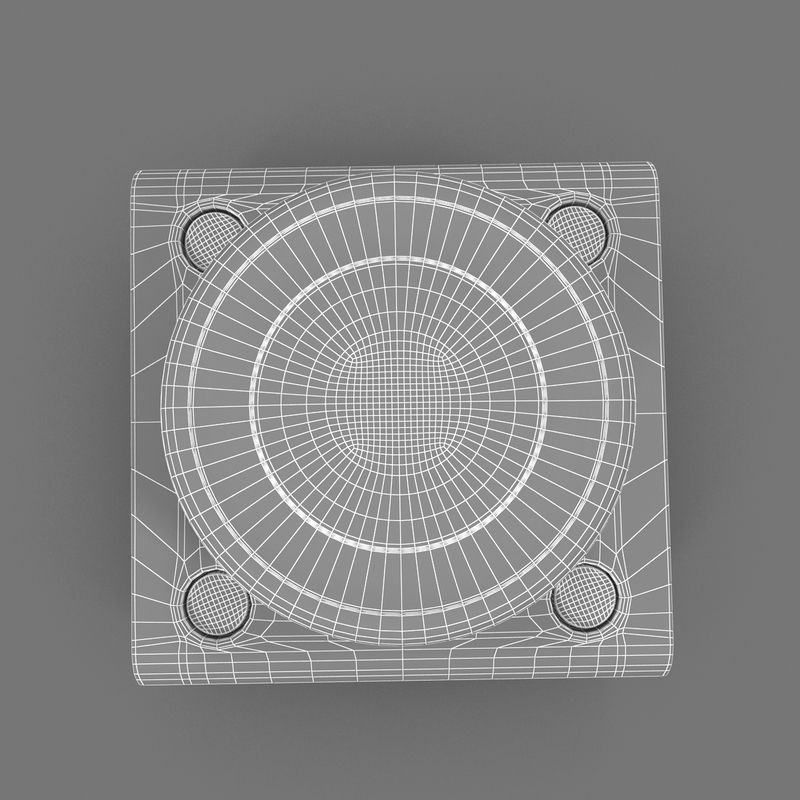 3d emergency button model