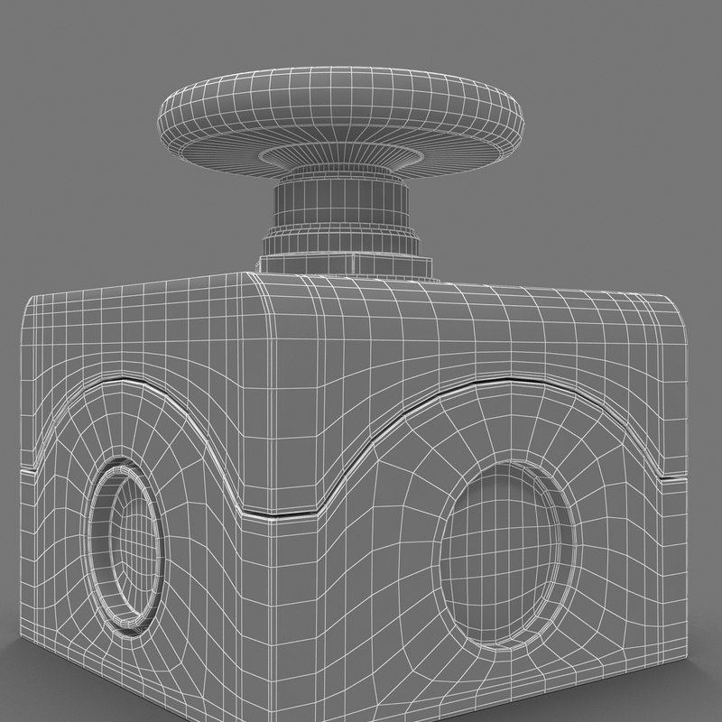 3d emergency button model