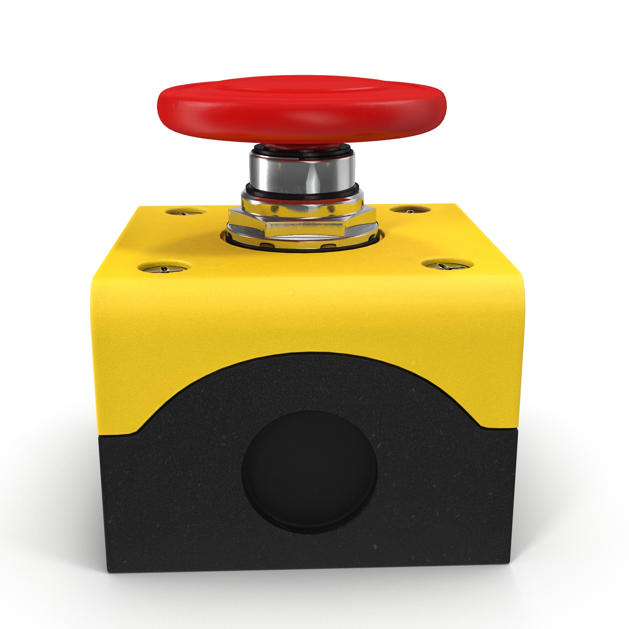 3d emergency button model