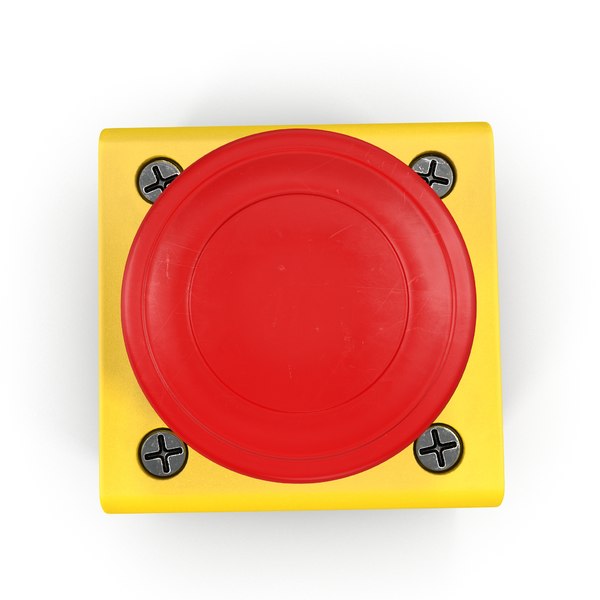 3d emergency button model