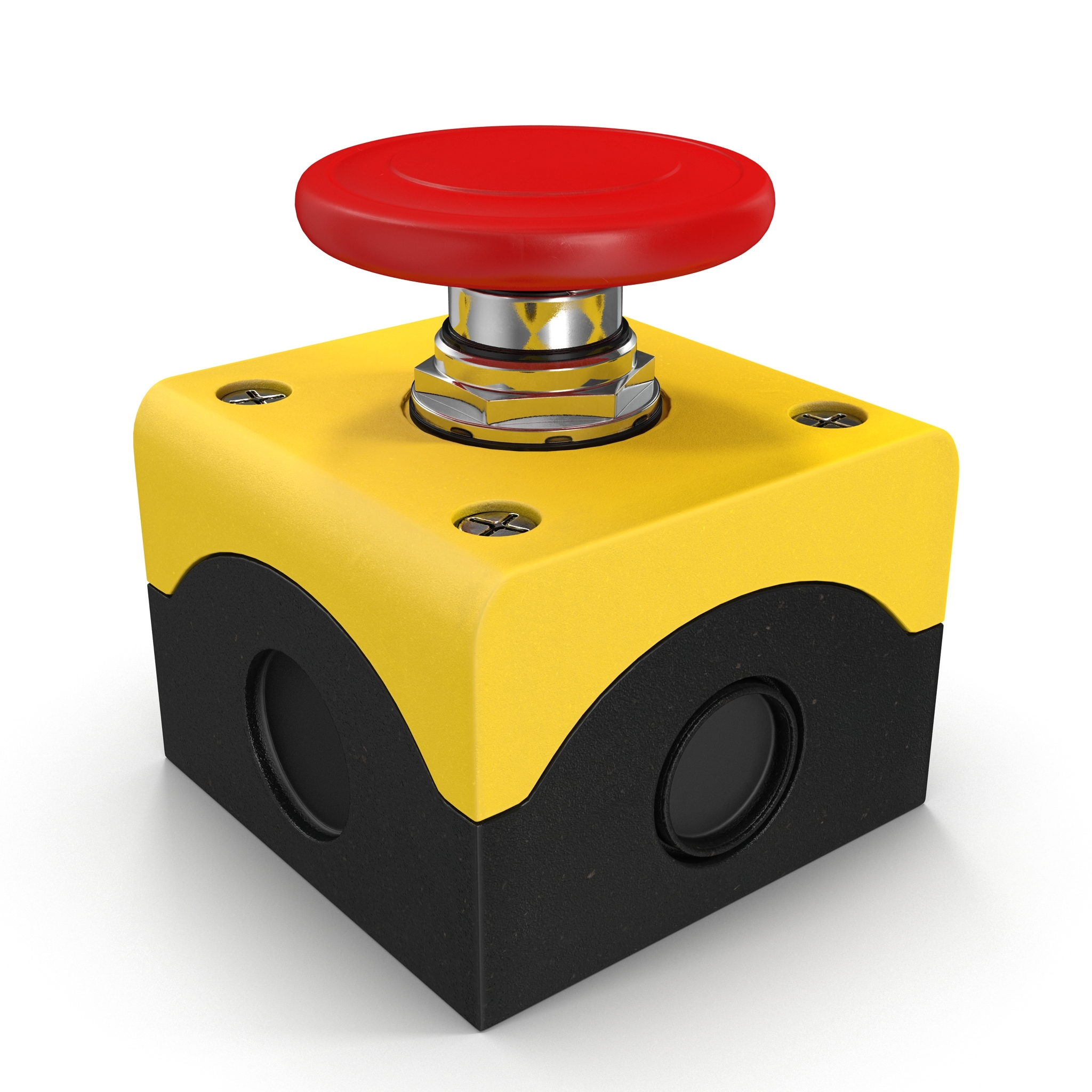 3d emergency button model