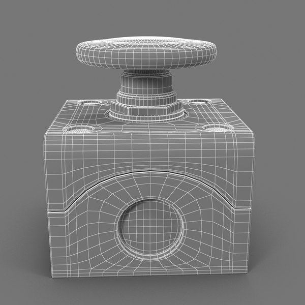 3d emergency button model