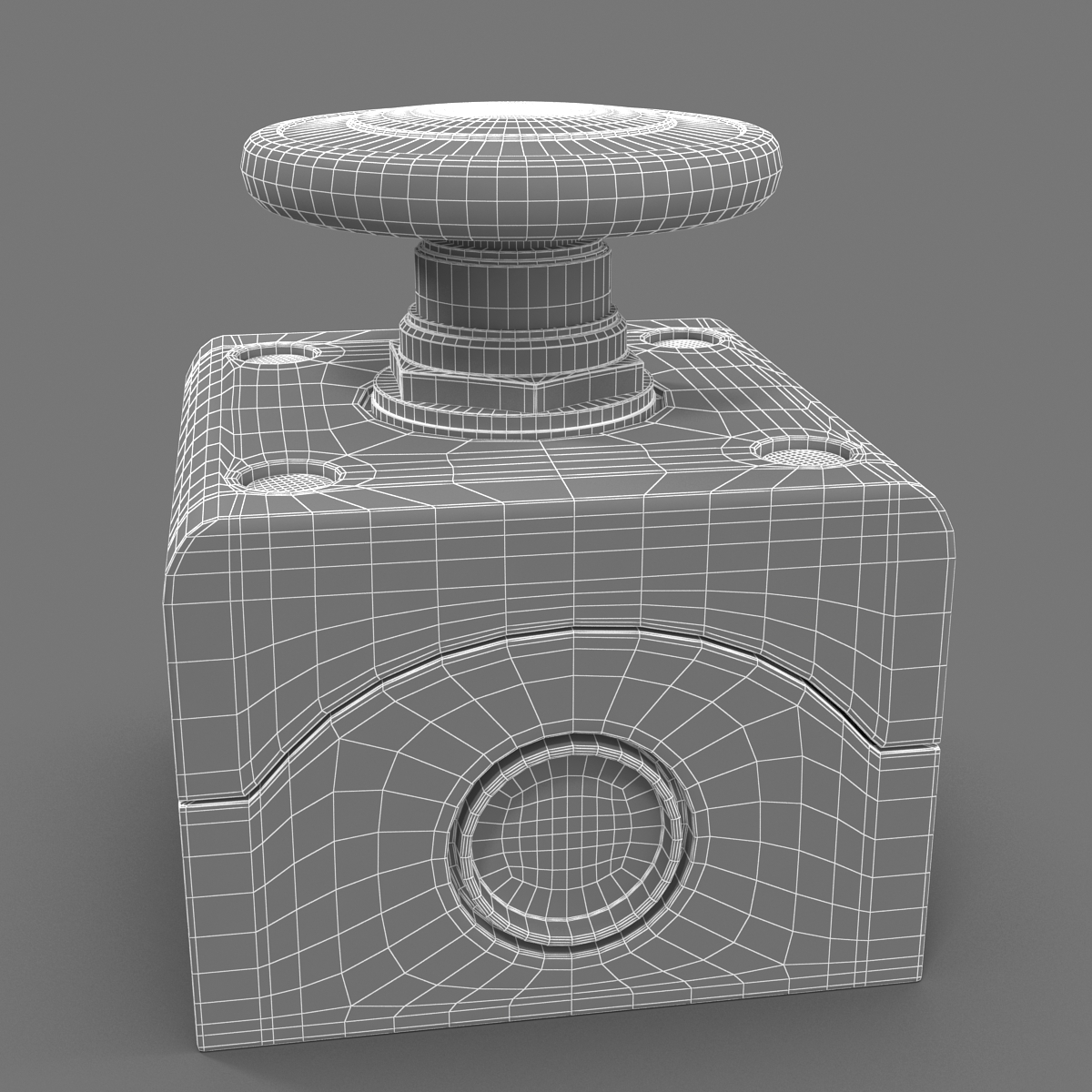 3d emergency button model