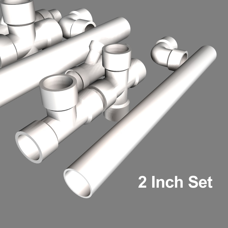 pvc water pipes 3d model