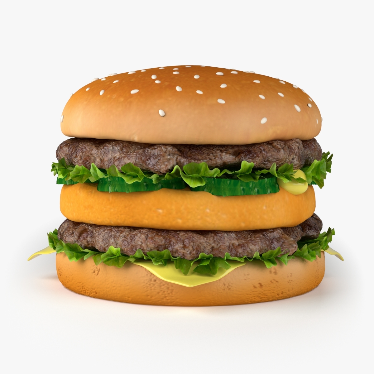 3d model big hamburger