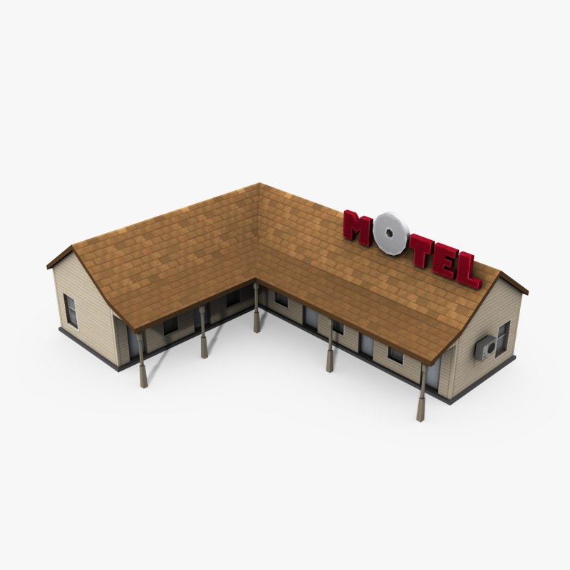 3d motel building model