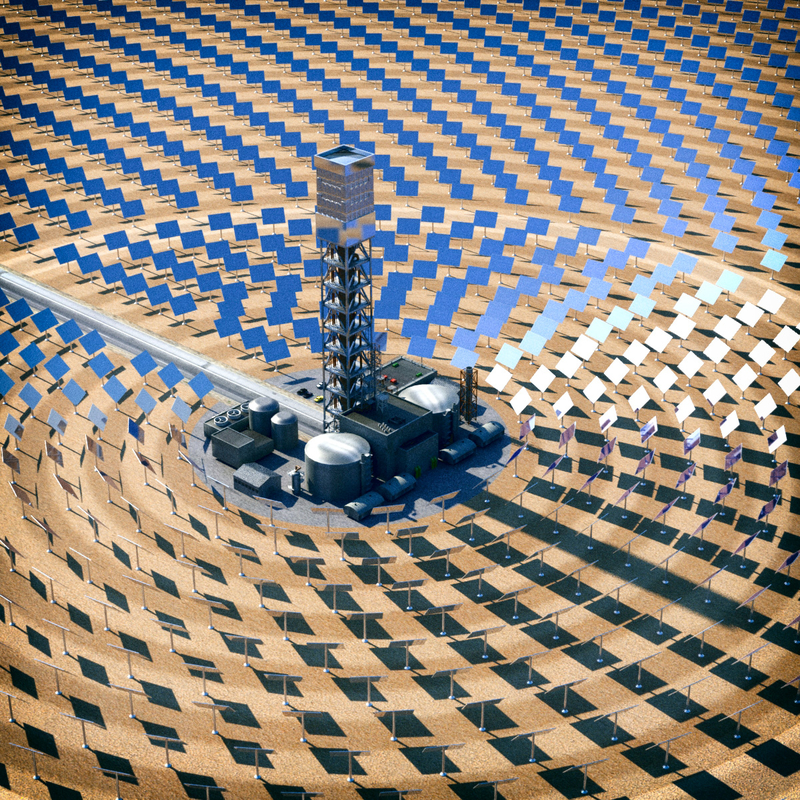 solar power plant 3d model