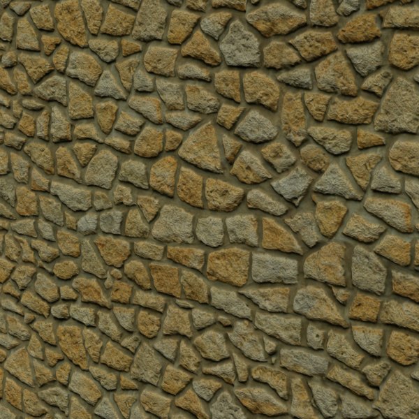 3d stone wall tileable model
