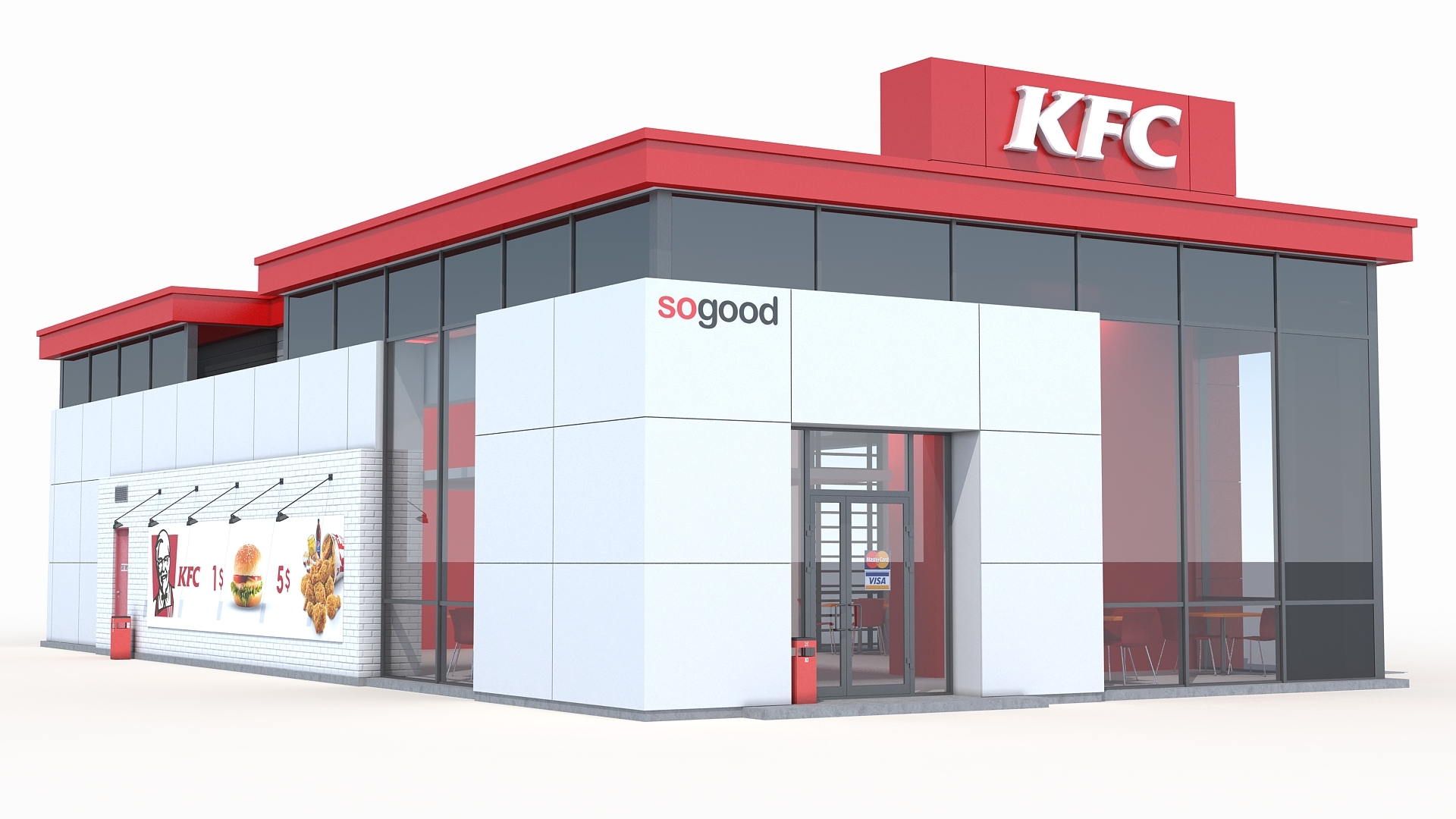 3d model kfc restaurant