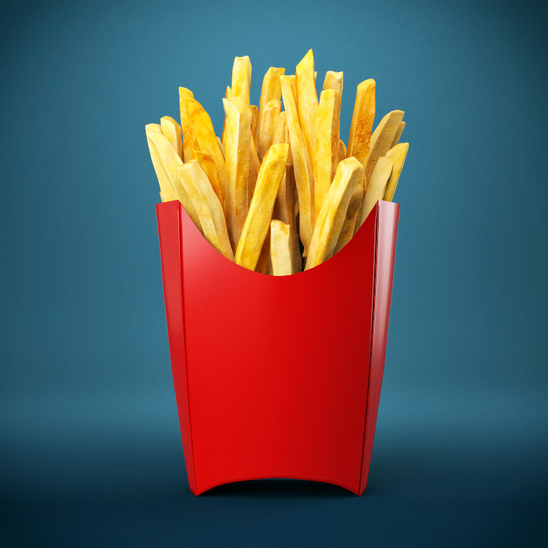 3d model of french fries