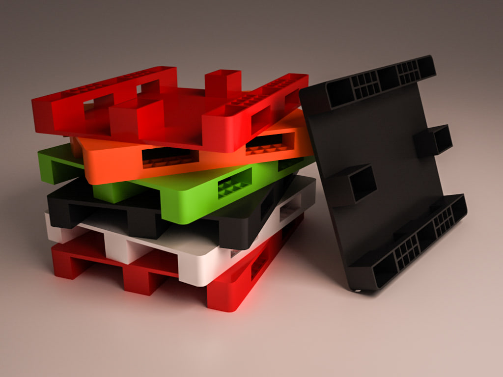3d plastic pallet model