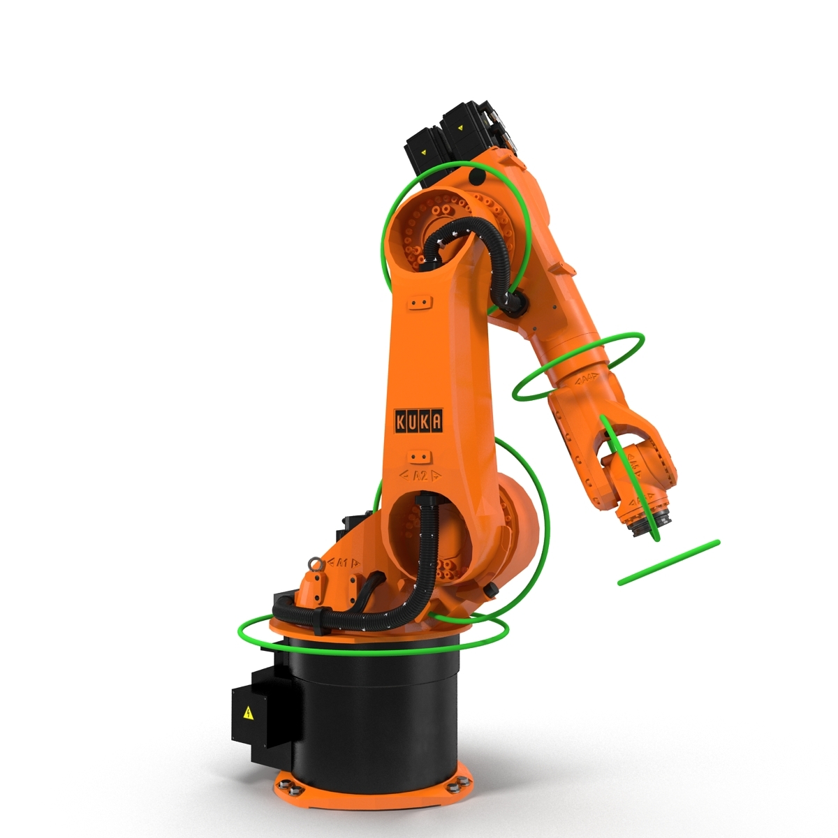kuka robots rigged 7 3d model