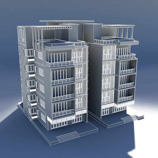building apartment house 3d model