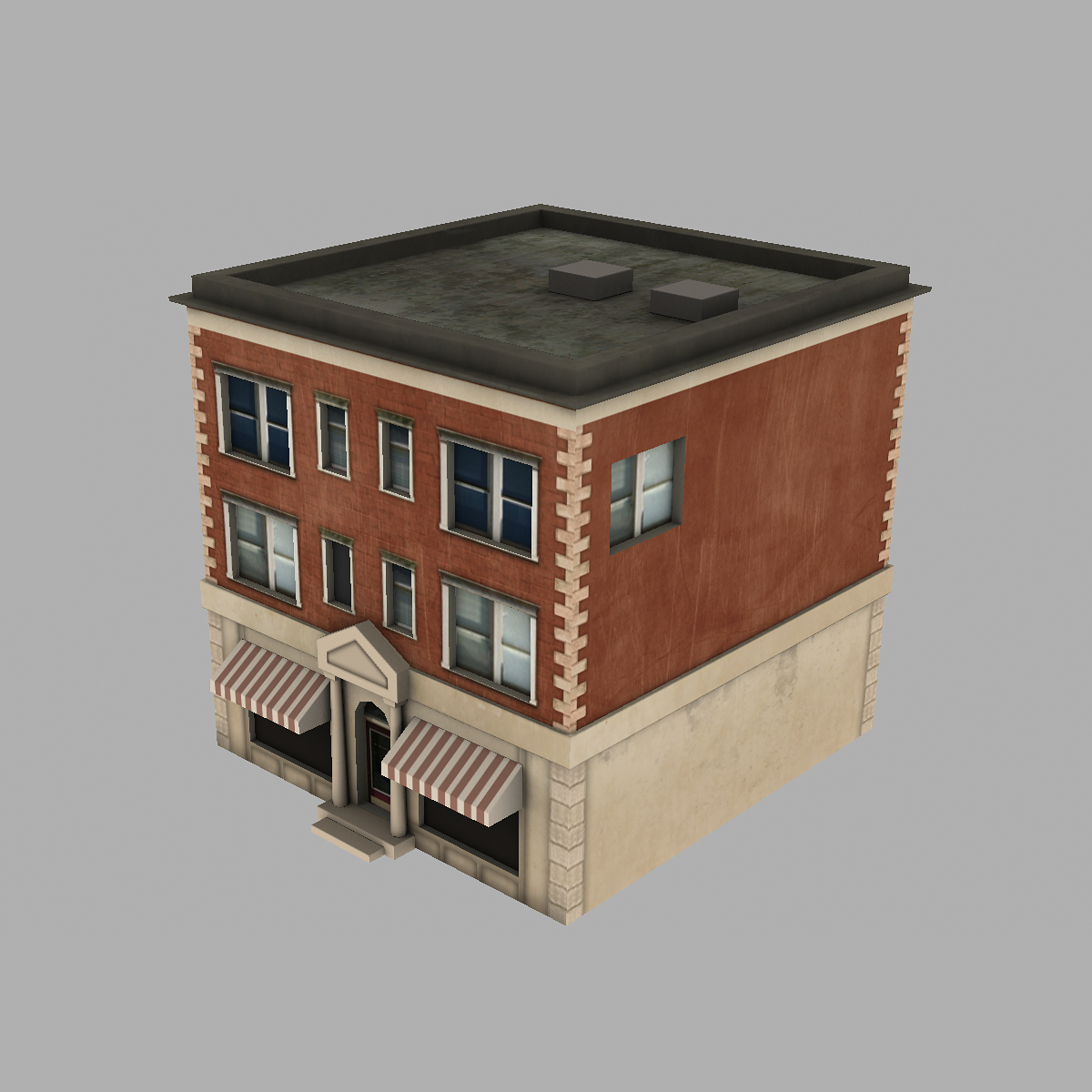 3d model downtown building